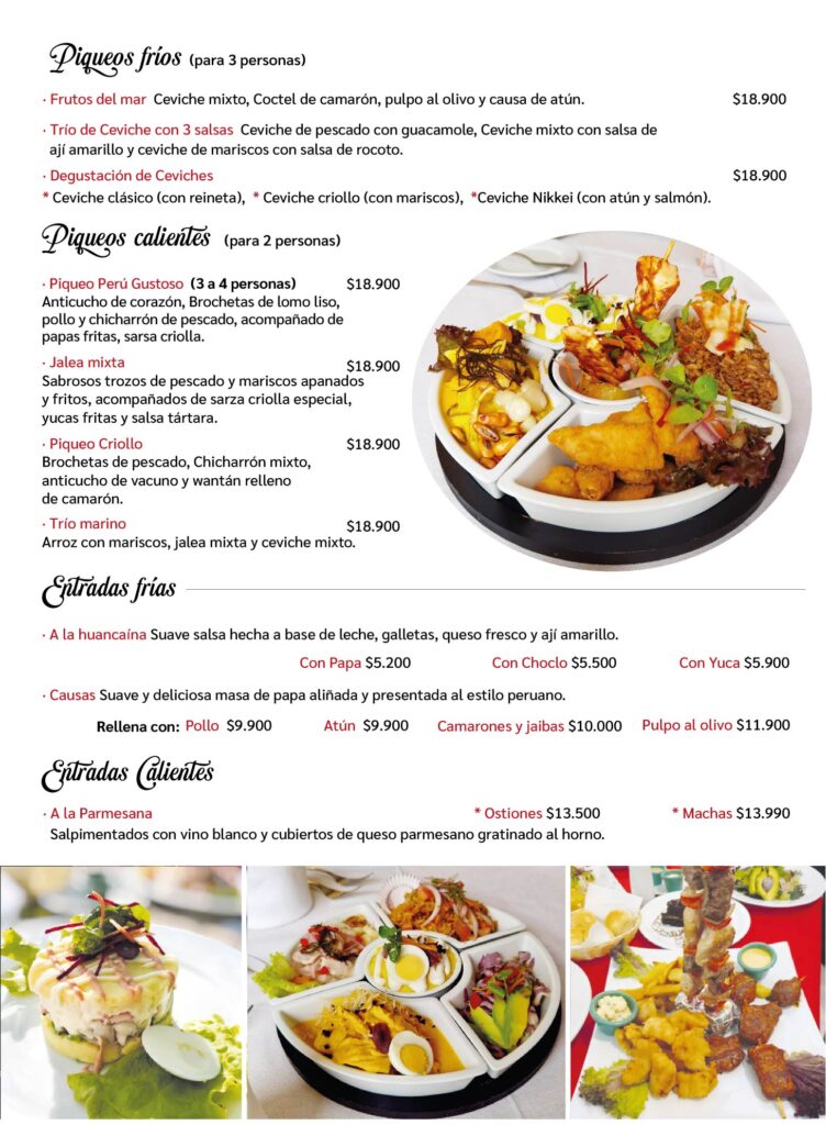 NUESTRA CARTA – RESTAURANT PERU GUSTOSO