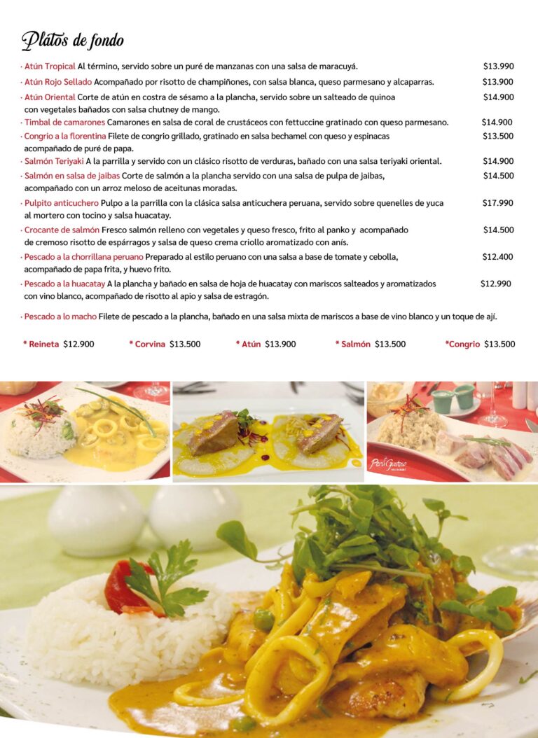 NUESTRA CARTA – RESTAURANT PERU GUSTOSO