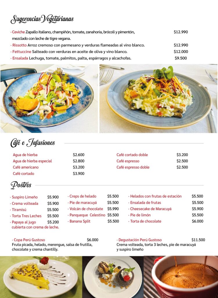 NUESTRA CARTA – RESTAURANT PERU GUSTOSO