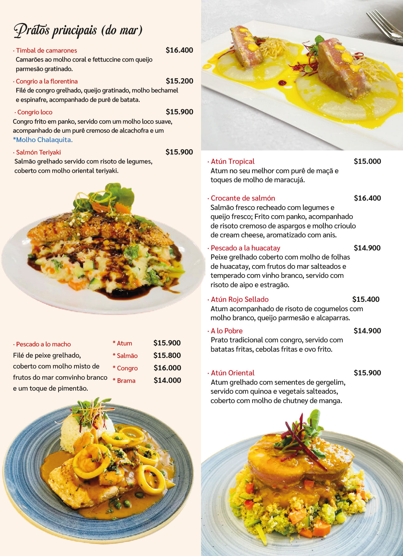NOSSO MENU – RESTAURANT PERU GUSTOSO